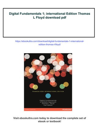 Digital Fundamentals 1; international Edition Thomas L Floyd | PDF