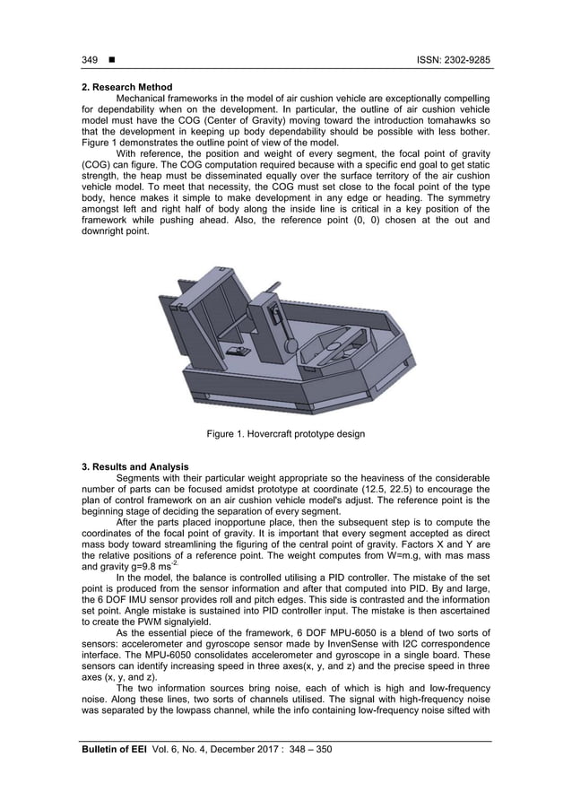 Stability Control Structure of Hovercraft Prototype Utilising PID Controller | PDF