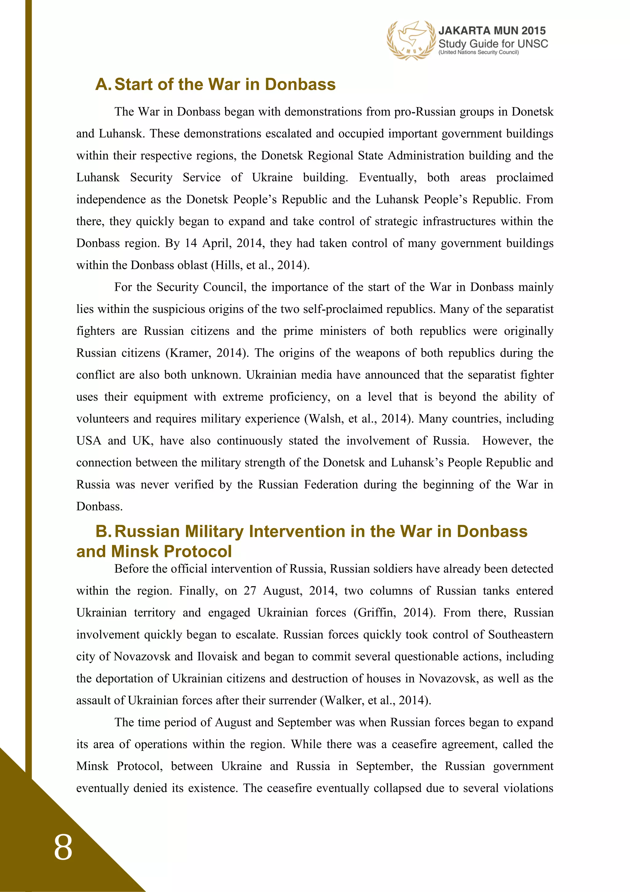 Jakarta MUN 2015 UN Security Council Study Guide | PDF