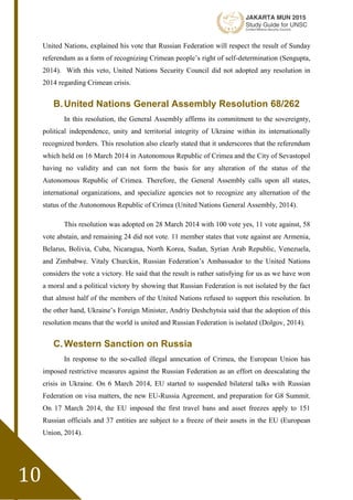 Jakarta MUN 2015 UN Security Council Study Guide | PDF