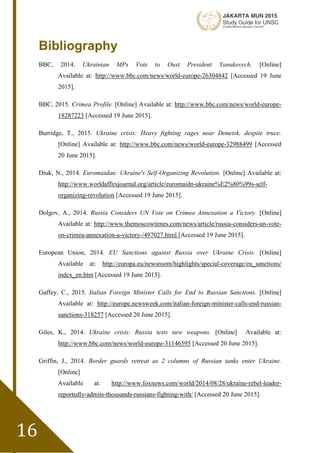 Jakarta MUN 2015 UN Security Council Study Guide | PDF