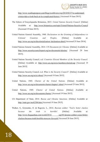 Jakarta MUN 2015 UN Security Council Study Guide | PDF