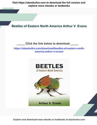 Beetles of Eastern North America Arthur V. Evans | PDF