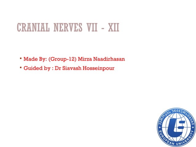 cranial nerves 7 to 12 | PPT