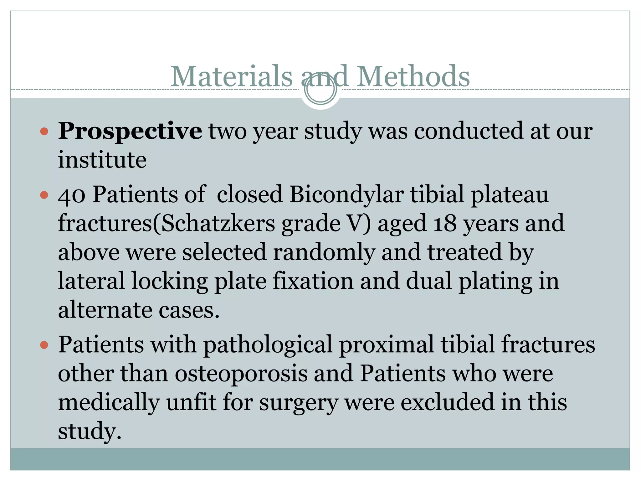 Comparative study of functional outcome of lateral locking plate ...