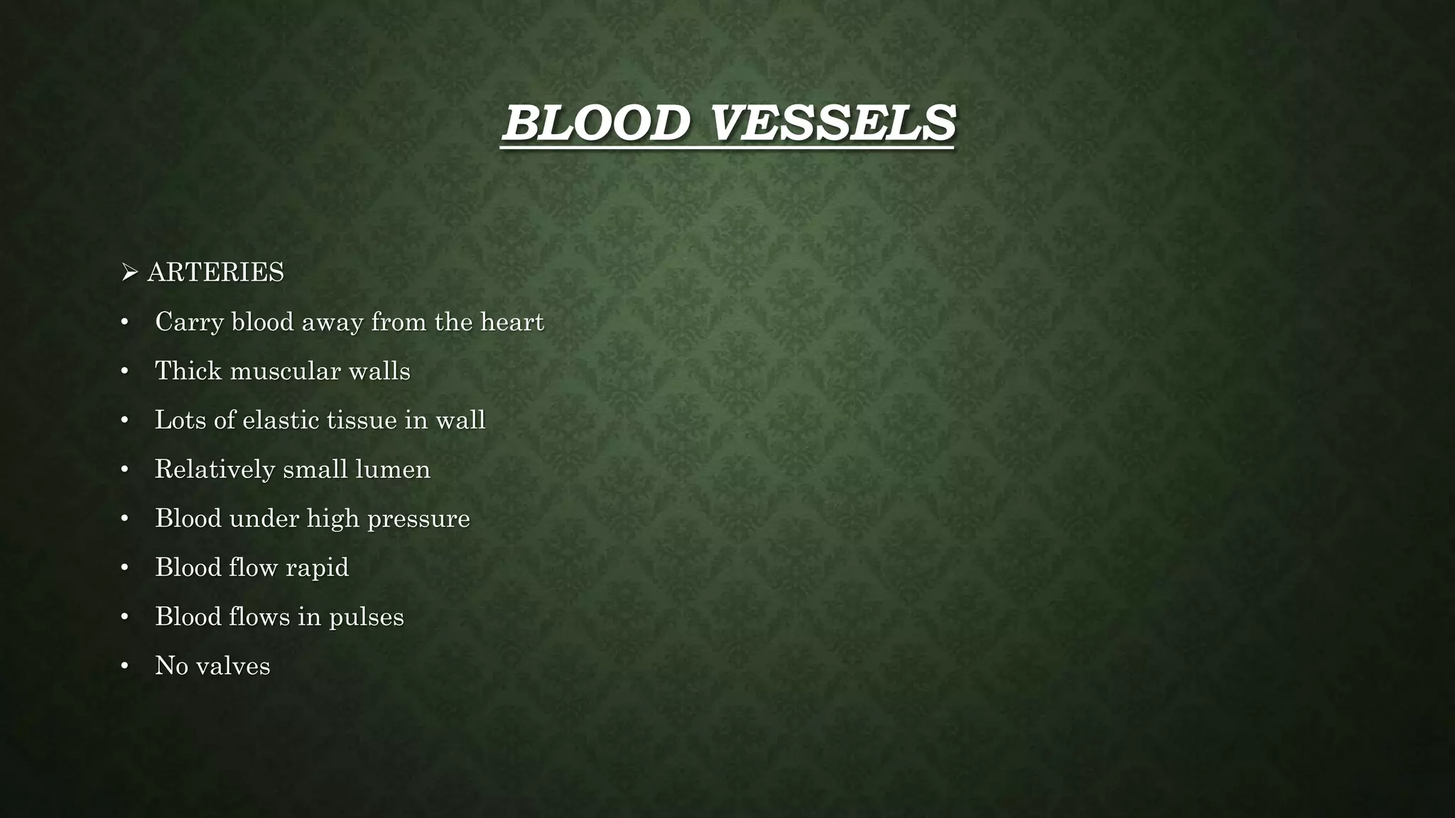 Properties of blood vessel walls medical physics | PPTX