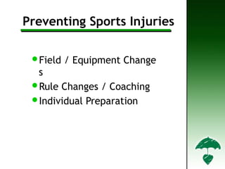 Sports injury prevention | PPT