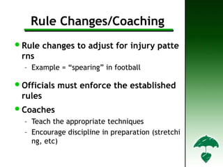 Sports injury prevention | PPT