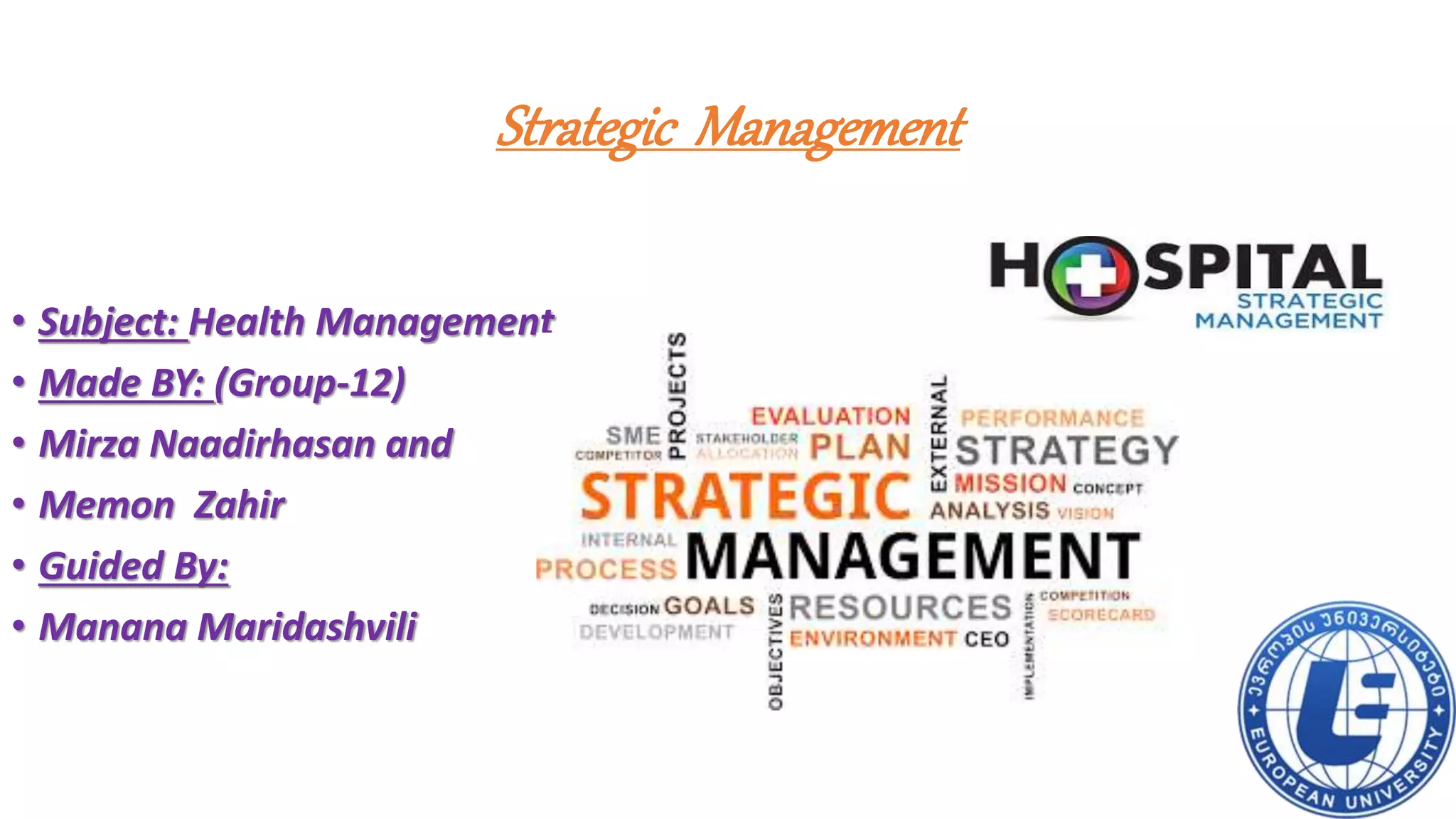 strategic management( health Management0 | PPTX
