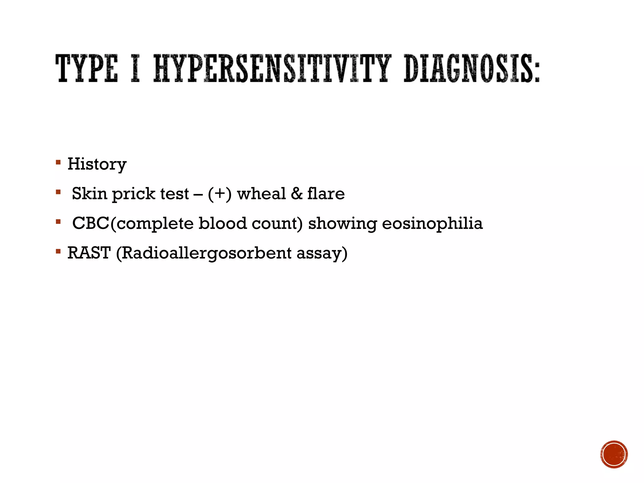 hypersensitivity type 1 | PPT