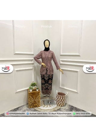 Simple Kebaya Payet Modern Rumah Jahit Azka | PDF