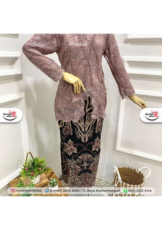 Simple Kebaya Payet Modern Rumah Jahit Azka | PDF