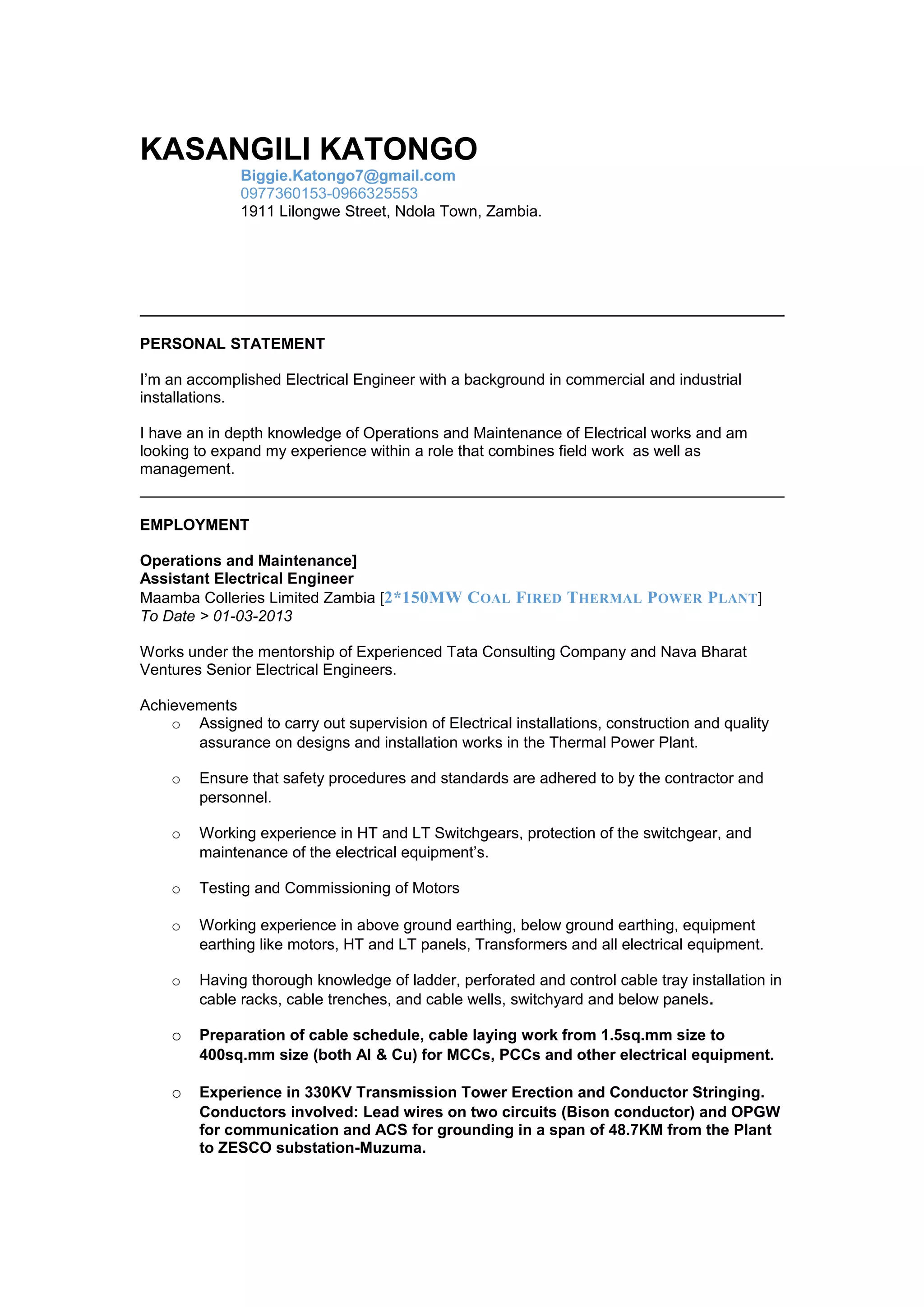 CV-Electrical-Engineer (1) | DOC