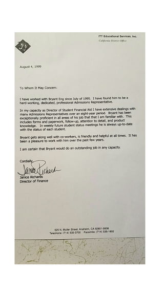Janice Richards Rec Ltr | PDF