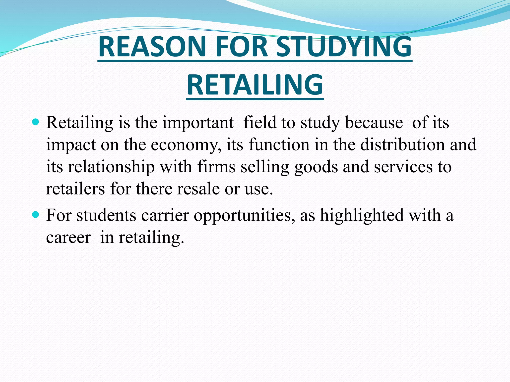 presentation on retail industry | PPTX