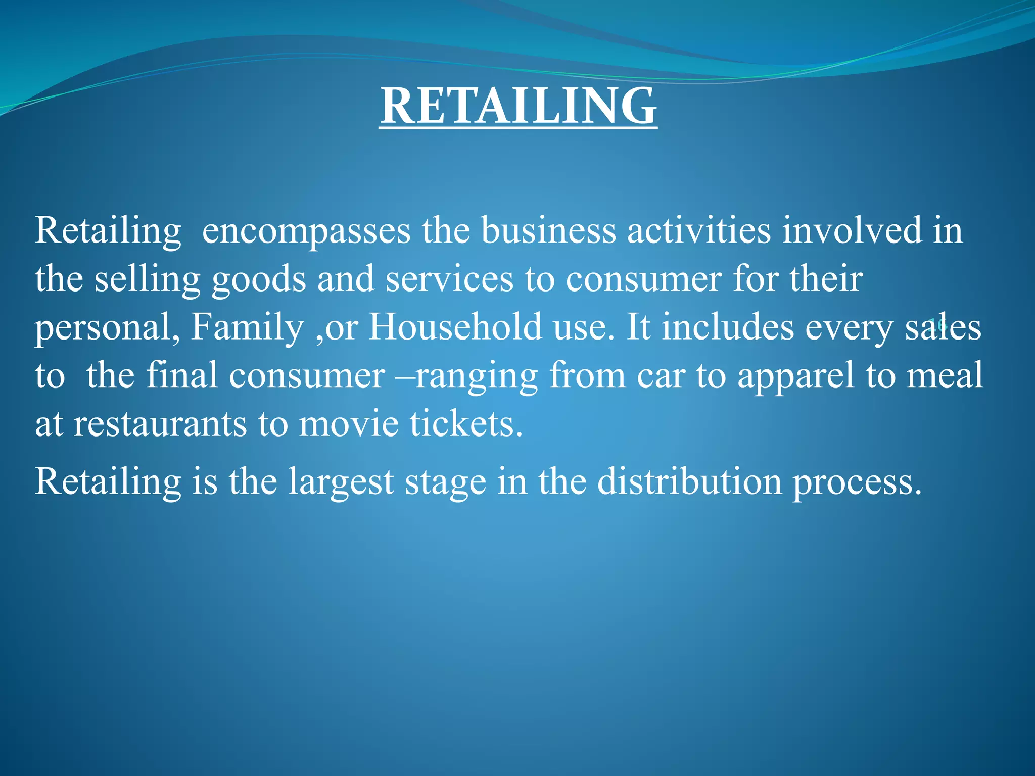 presentation on retail industry | PPTX