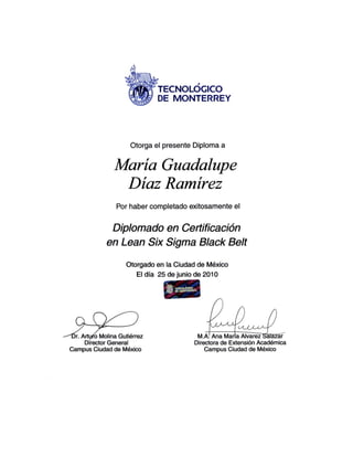 Diplomado Tec Mty Black Belt Six Sigma | PDF
