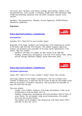 Linked In CV | DOCX | Civil Engineering Industry | Industries