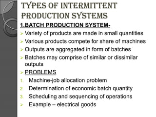 types of production system | PPTX