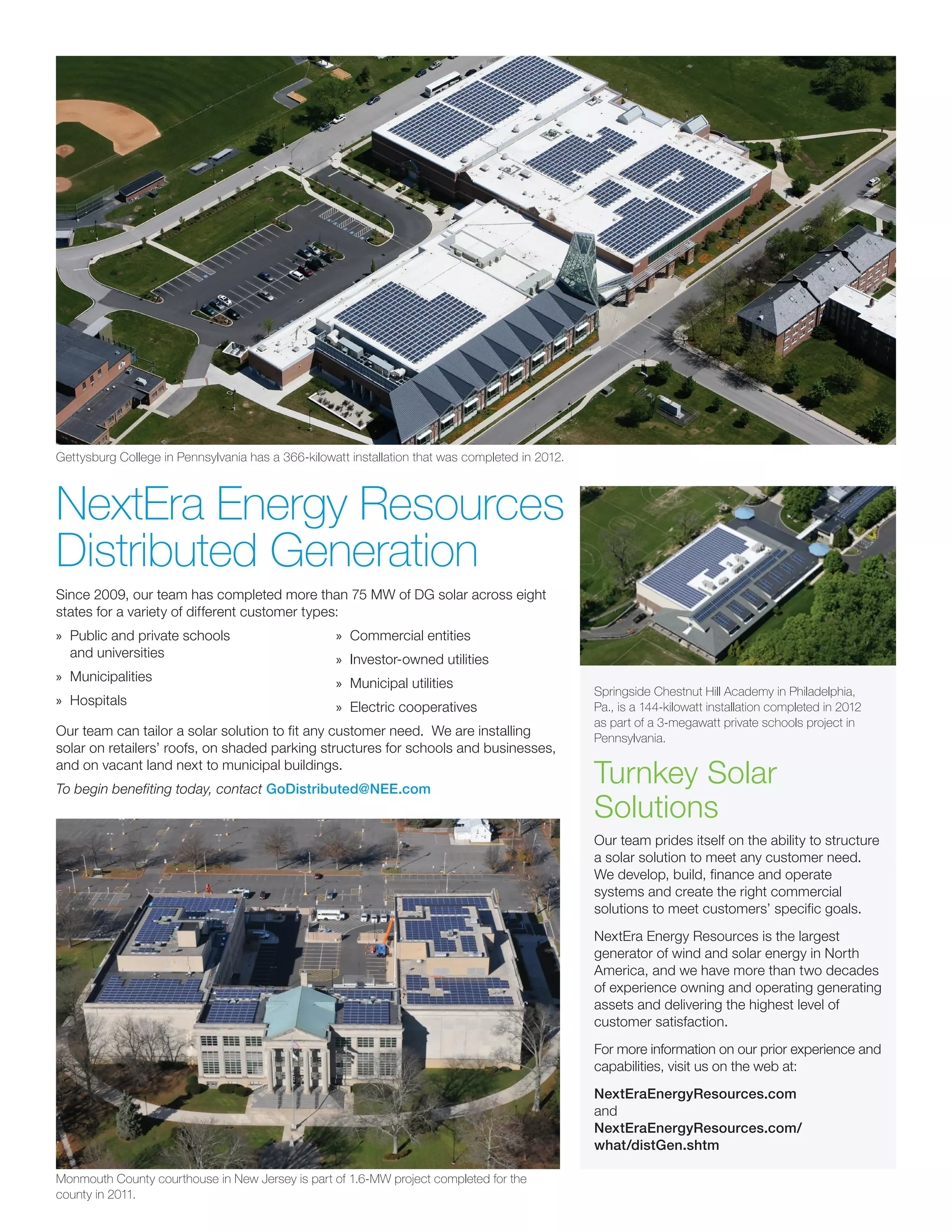 Nextera Distributed Generation booklet | PDF