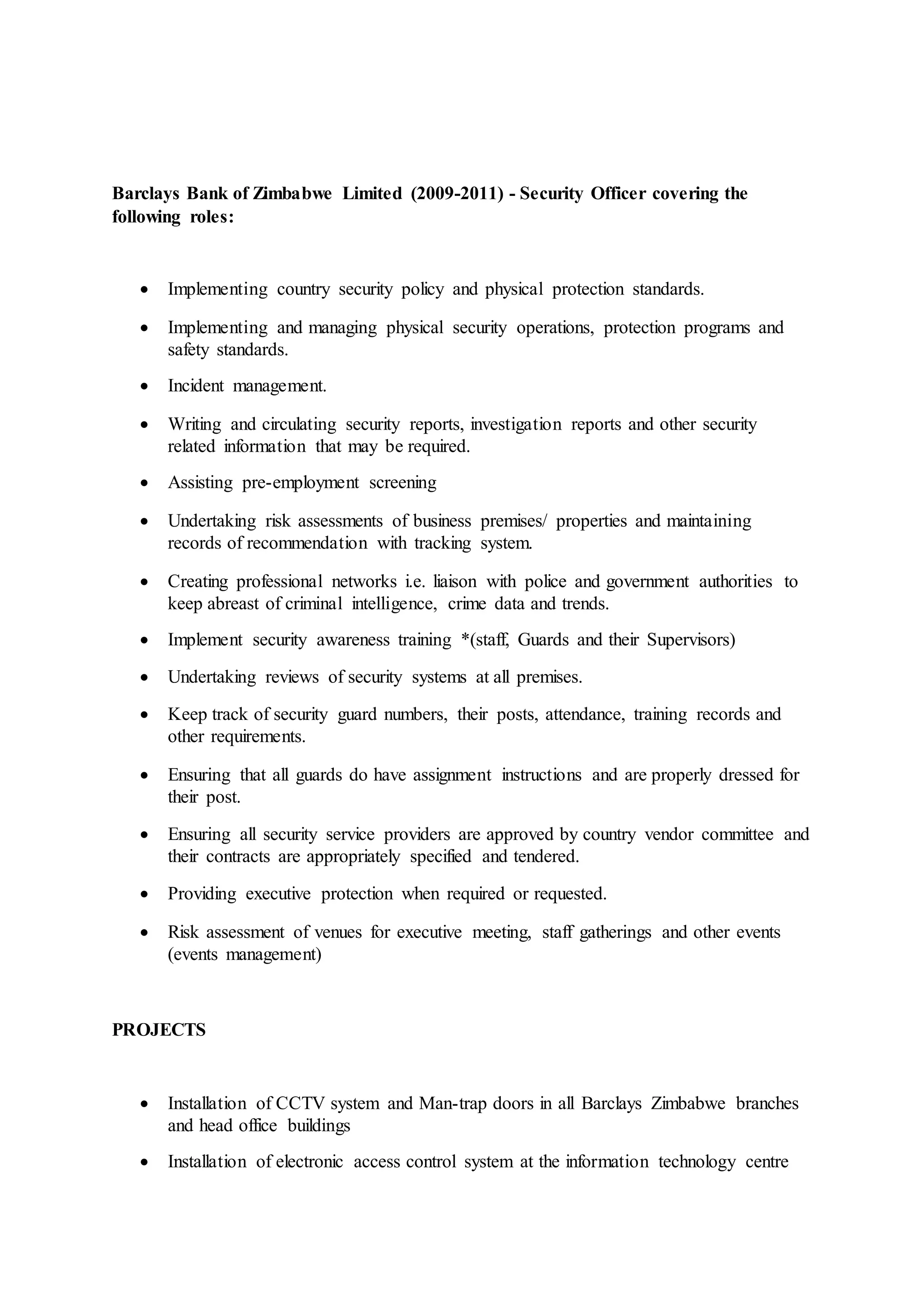 CURRICULUM VITAE- TAPERA MAJURU | PDF