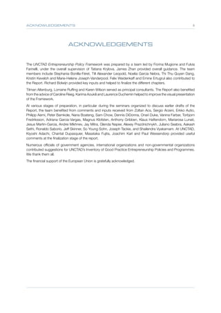 UNCTAD - Entrepreneurship Policy Framework and Implementation Guidance ...