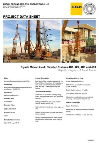 Riyadh Metro Line-4 | PDF | Civil Engineering Industry | Industries