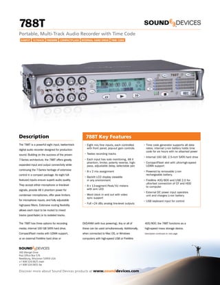 Sound Devices 788T | PDF