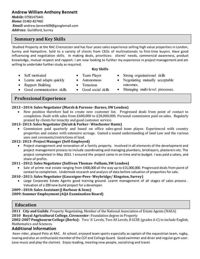 AWAB CV 2014 | PDF