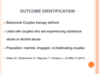COUPLES BEHAVIORAL THERAPY- FINAL | PPTX