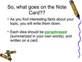 Research Paper Note Cards | PPT