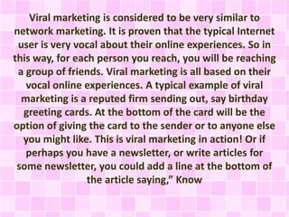 Design an email newsletter for Viral Marketing | PPT