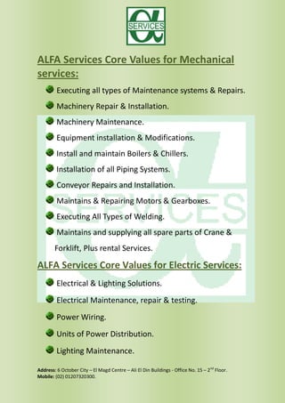 ALFA SERVICE ENG. | PDF