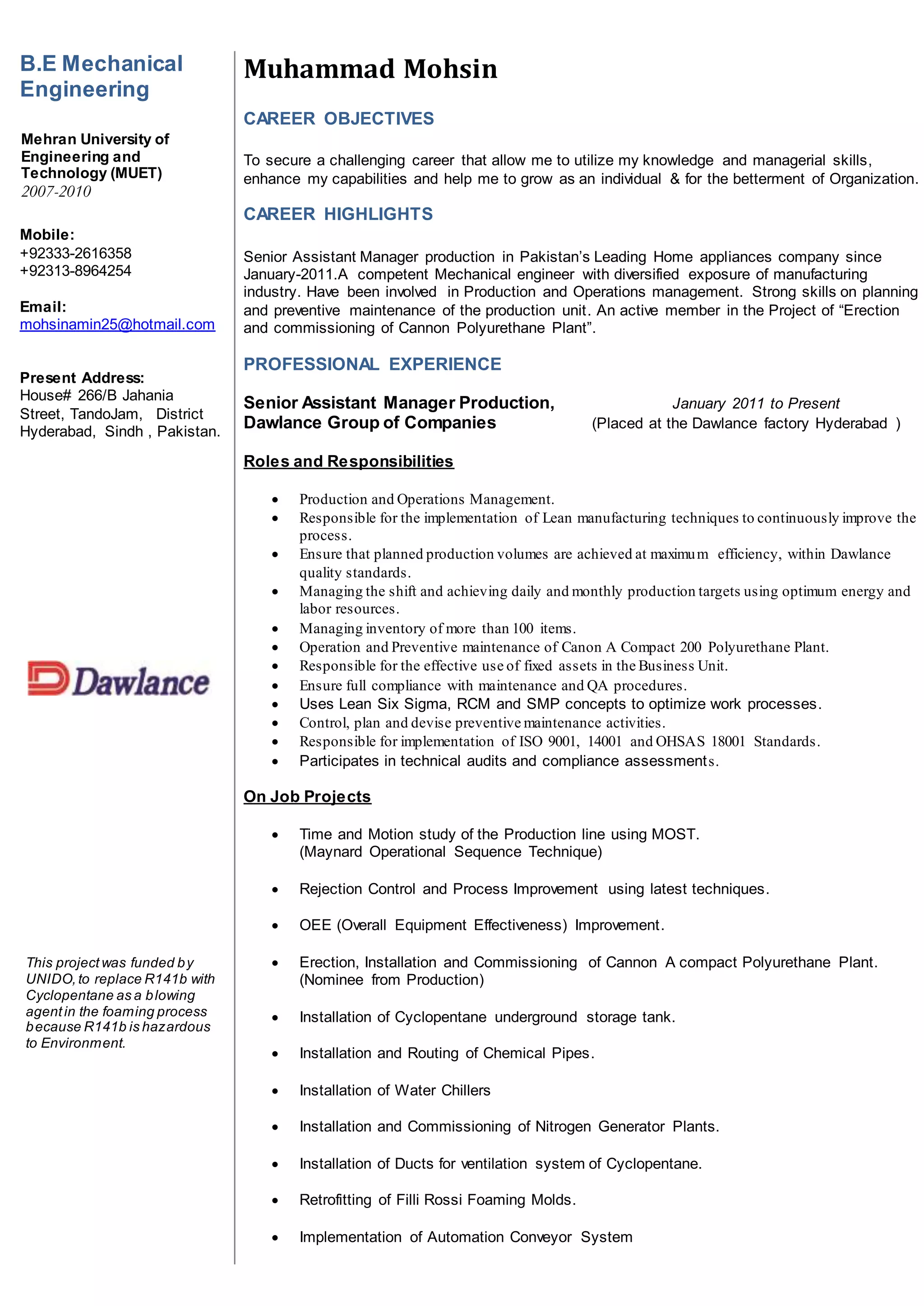 Muhammad Mohsin Updated Resume | PDF