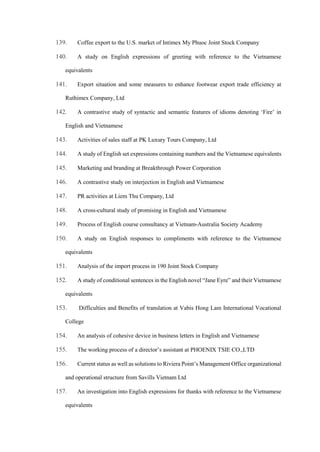 789+ Đề Tài Báo Cáo Tốt Nghiệp Ngành Ngôn Ngữ Anh – Điểm Cao Nhất Năm ...
