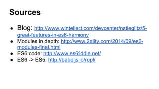 6 new ES6 features | PDF
