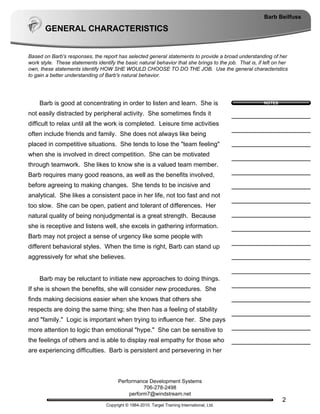 TTI Success Insights®‏ Beilfuss_Barb | PDF