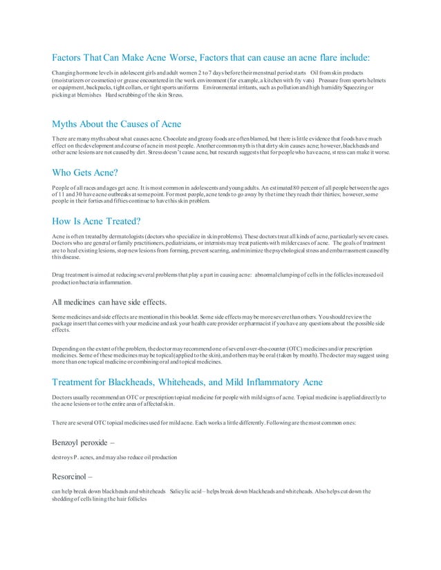 Questions & Answers About Acne | PDF