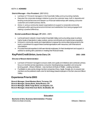 Keith A. Howard Resume Final | PDF