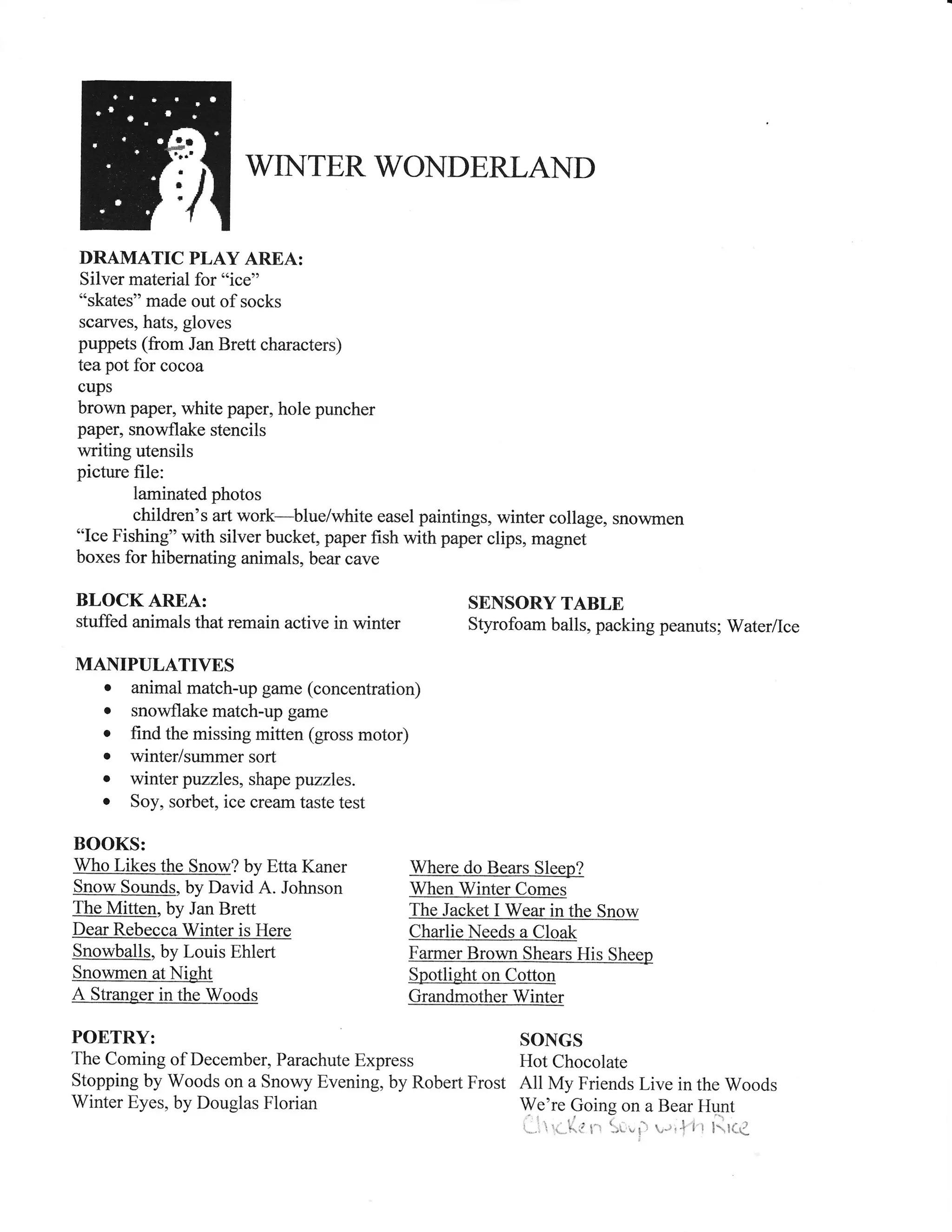 Play Winter Prop Box | PDF