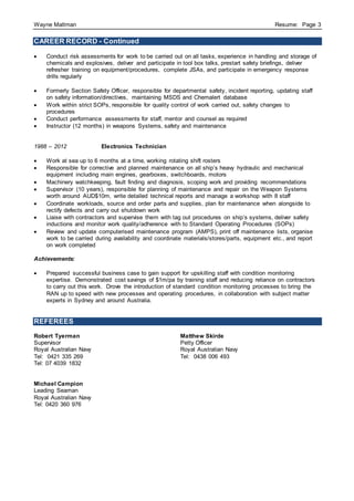 Maltman Wayne Resume Defence | PDF