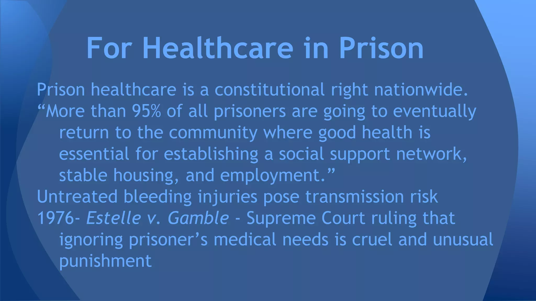 Healthcare in Prison | PPTX