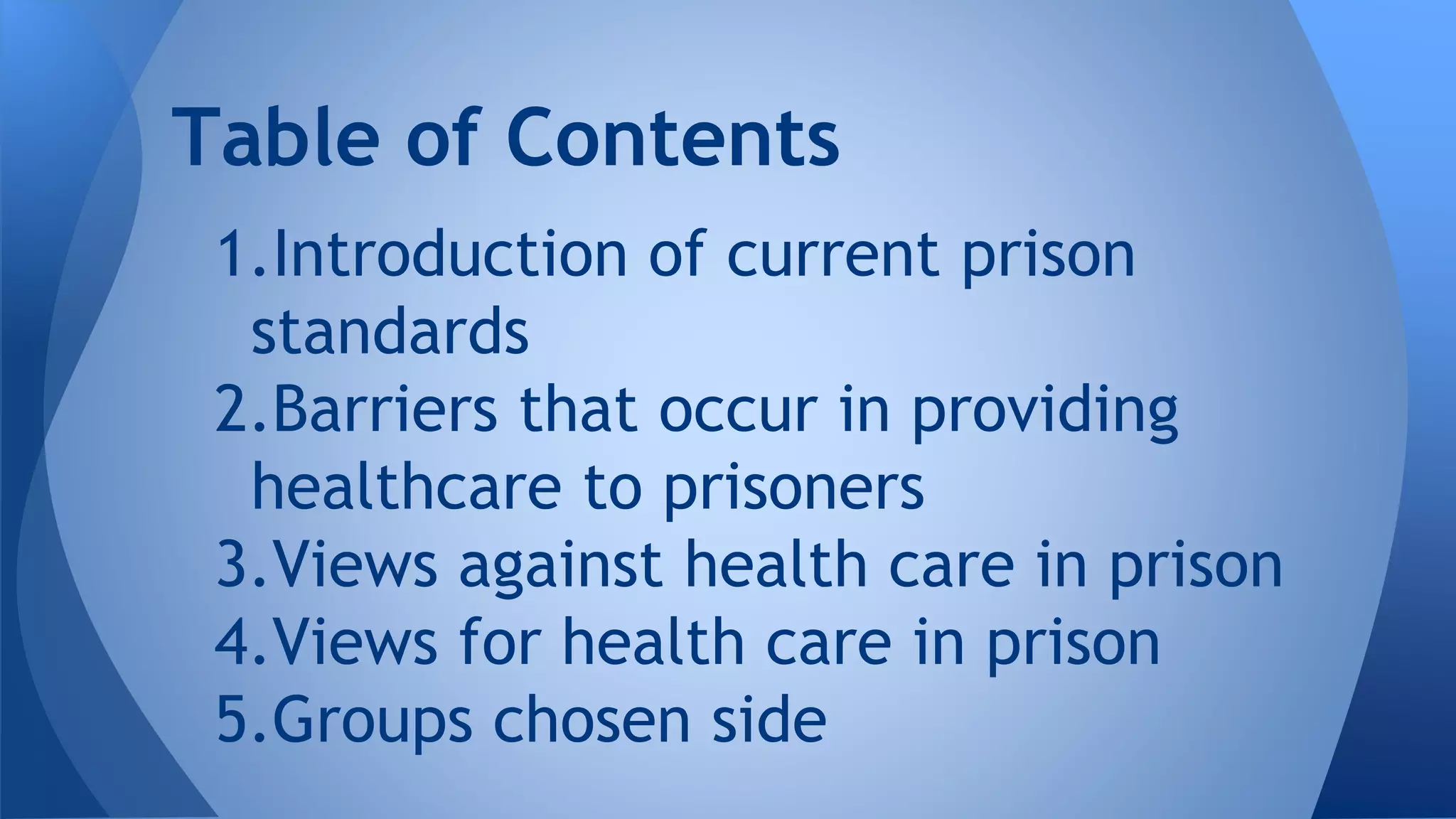 Healthcare In Prison Pptx
