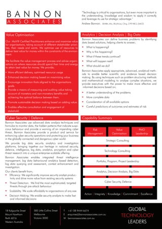 Bannon Associates Capability Statement v1.7 | PDF