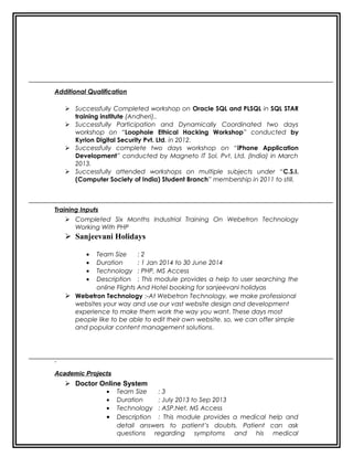 rahul_cv | DOC | Programming Languages | Computing