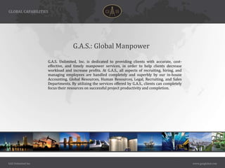 G A S Global Operations | PDF | Business | Business and Finance