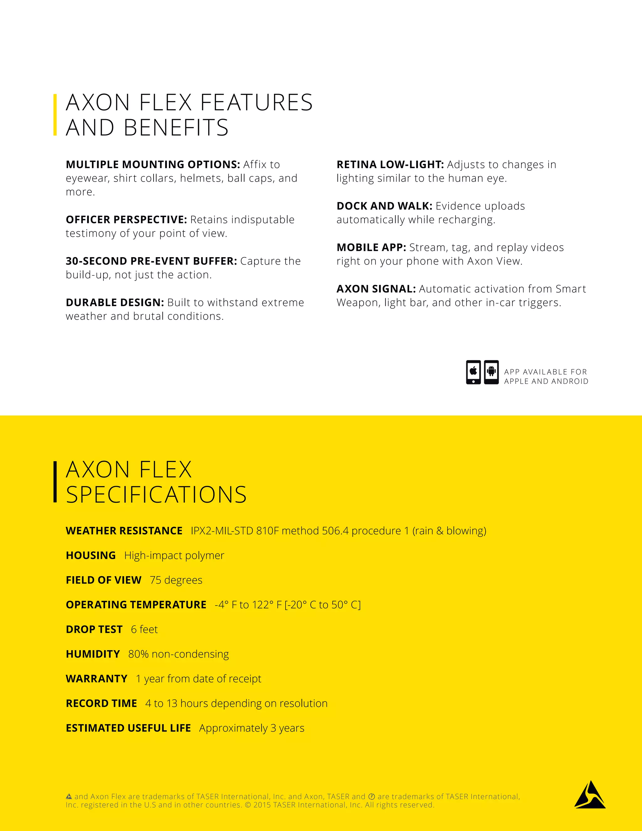 Product Card - Axon Flex | PDF