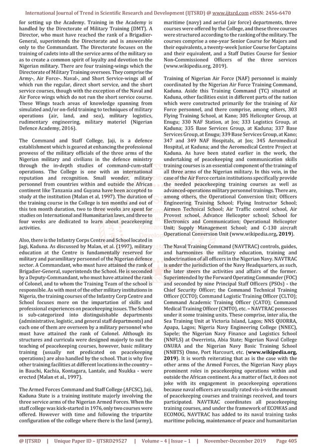 Capacity Building of the Nigerian Armed Forces and Security Challenges | PDF