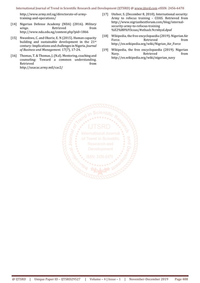 Capacity Building of the Nigerian Armed Forces and Security Challenges | PDF