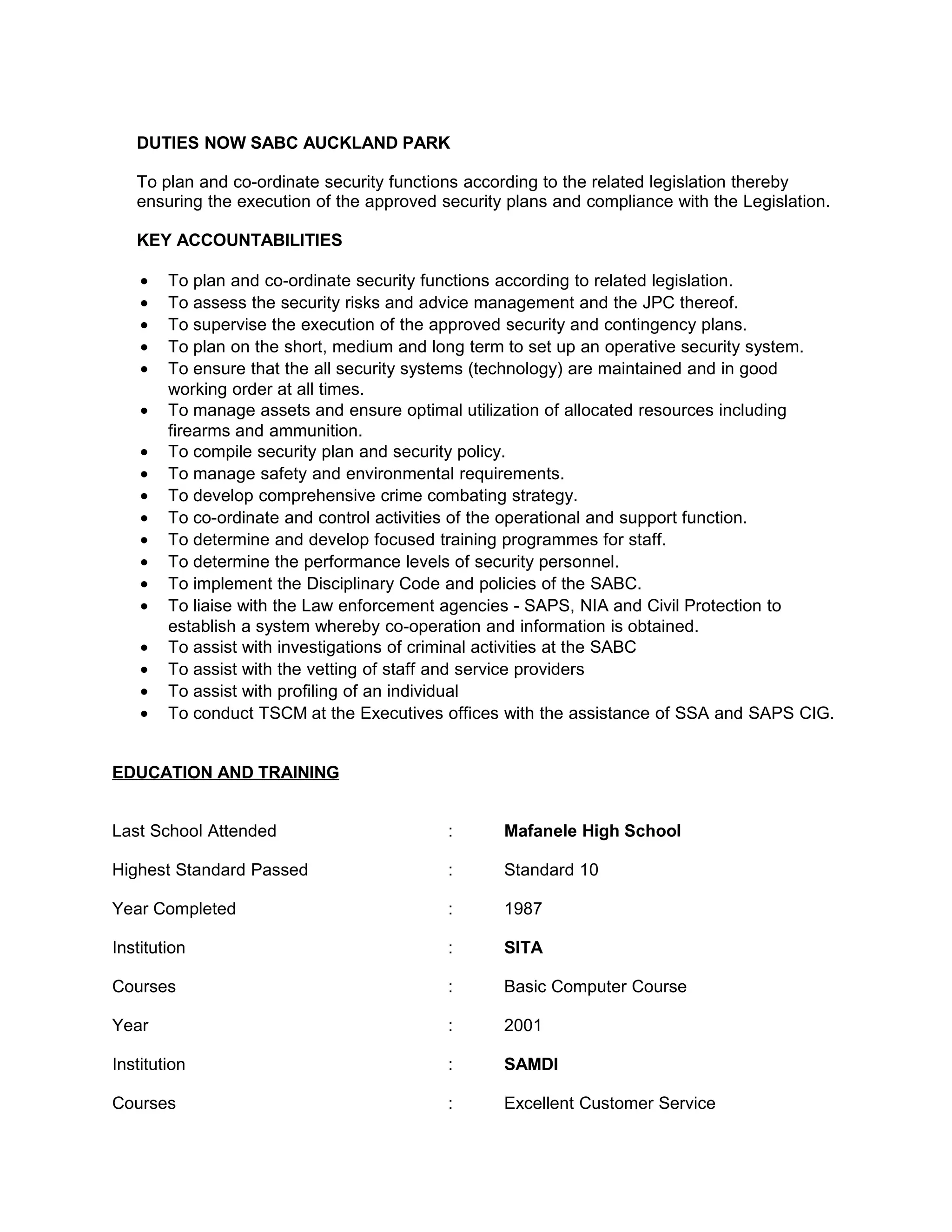 CV- SH Mathebula only final | DOC